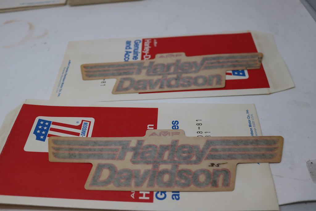 61908-81 NEW OEM HARLEY-DAVIDSON SHOVELHEAD AMF FXE GAS TANK DECALS PA ...