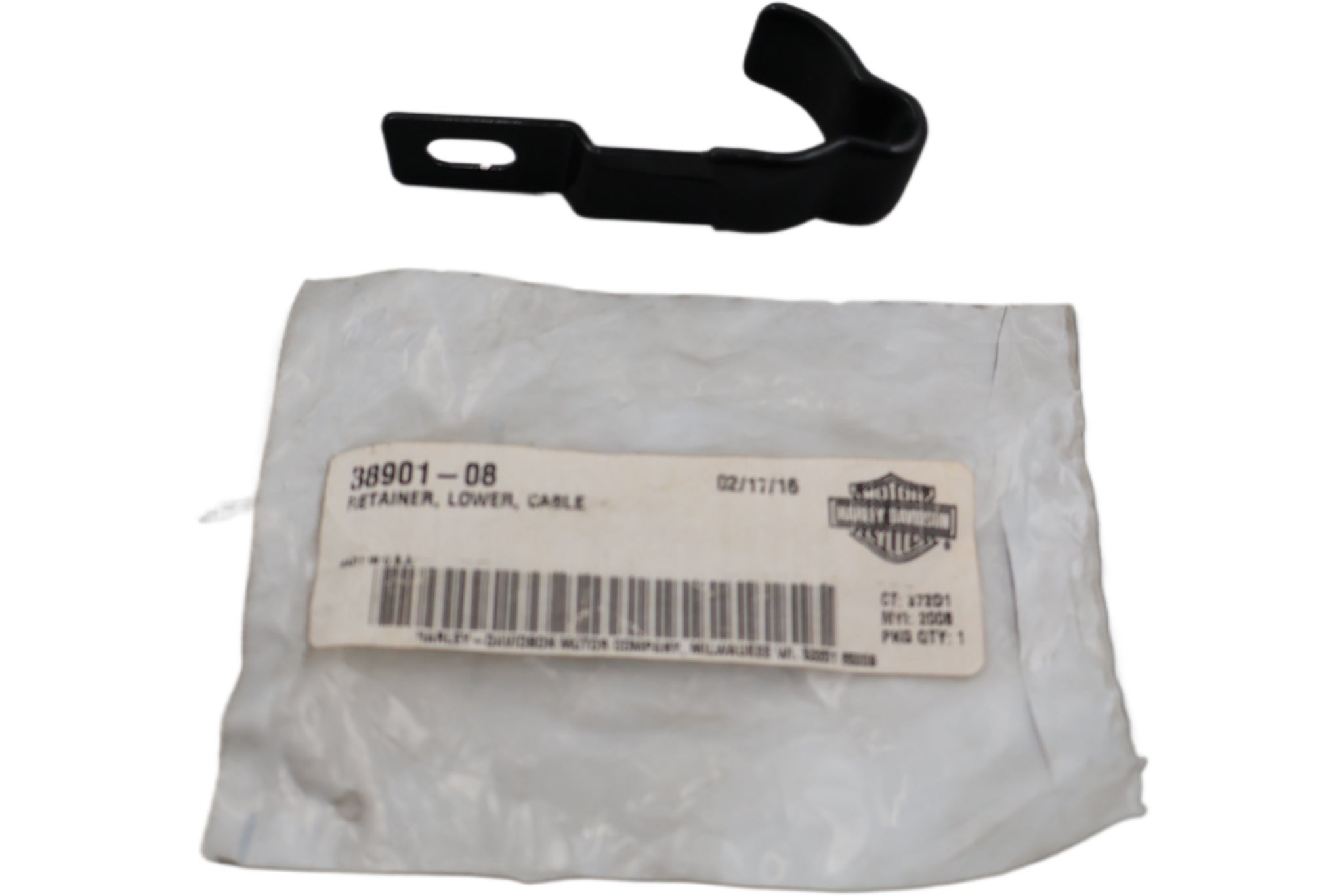 38901-08 NEW OEM 2008 HARLEY-DAVIDSON CVO TOURING LOWER CABLE RETAINER ...